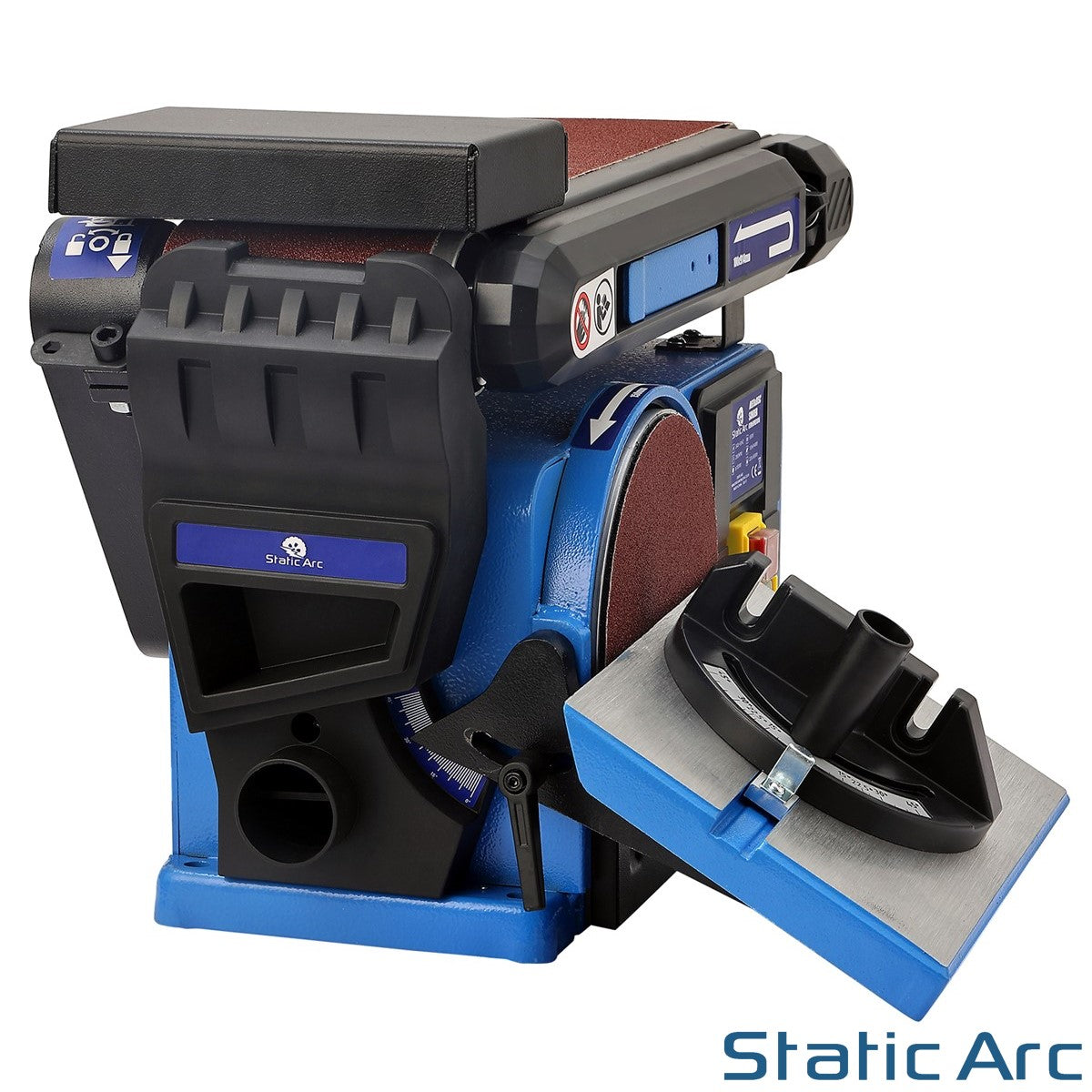 650W ELECTRIC BELT + DISC SANDER 2in1 LINISHER BENCH LARGE TABLE WOOD ...