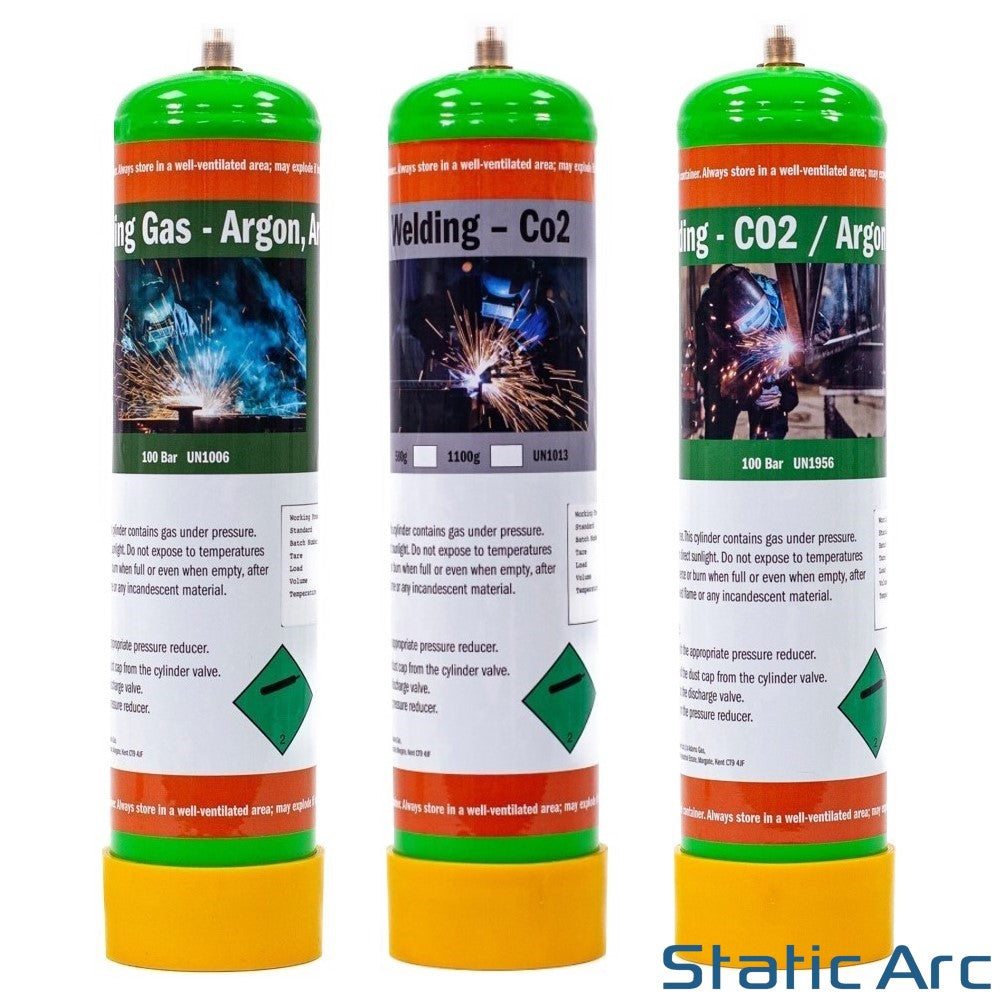 ARGON CO2 DISPOSABLE GAS BOTTLE CYLINDER KIT WELDING 100% PURE 88/12 ...