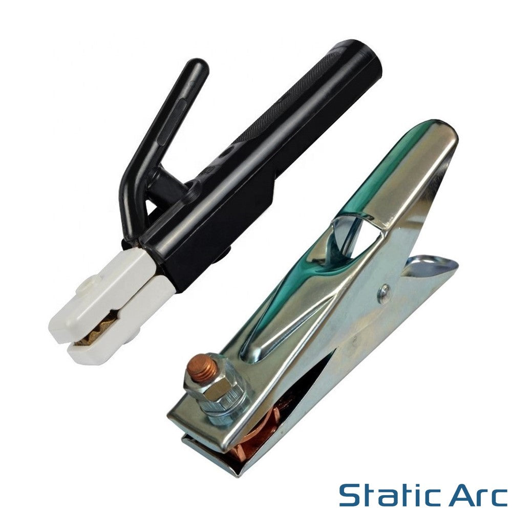 400A ELECTRODE HOLDER + EARTH CLAMP SET WELDING GROUND ARC MMA ROD STICK