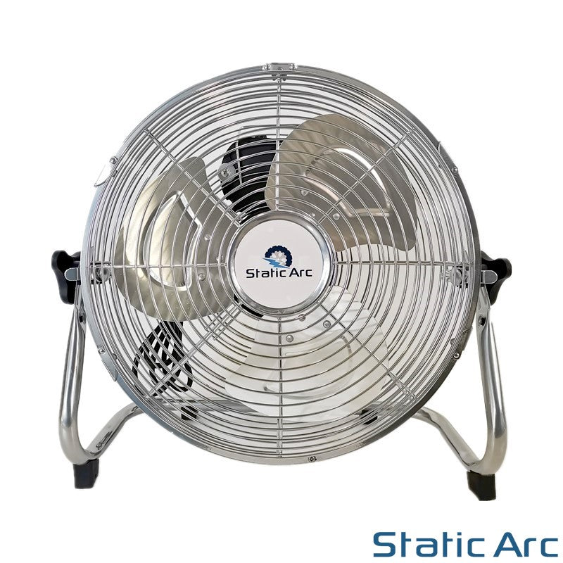 100W METAL CHROME FLOOR FAN 18" AIR COOLING STAND 3 SPEED GYM WORKSHOP 18in