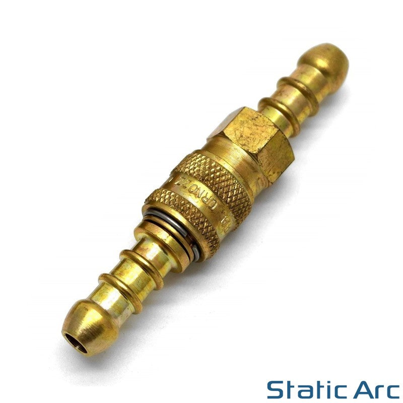 QUICK RELEASE FITTING INLINE TAIL BARB CONNECTOR COUPLING GAS HOSE 5mm ...
