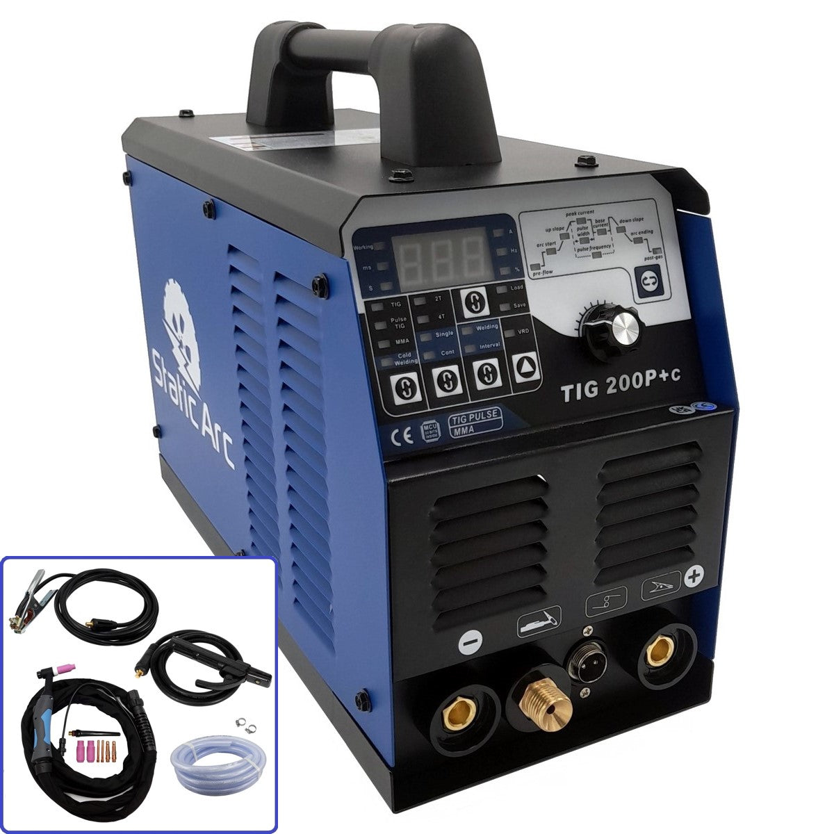 TIG 200P INVERTER DC WELDER 2in1 HF TIG PULSE COLD WELD MMA ARC STICK 200A