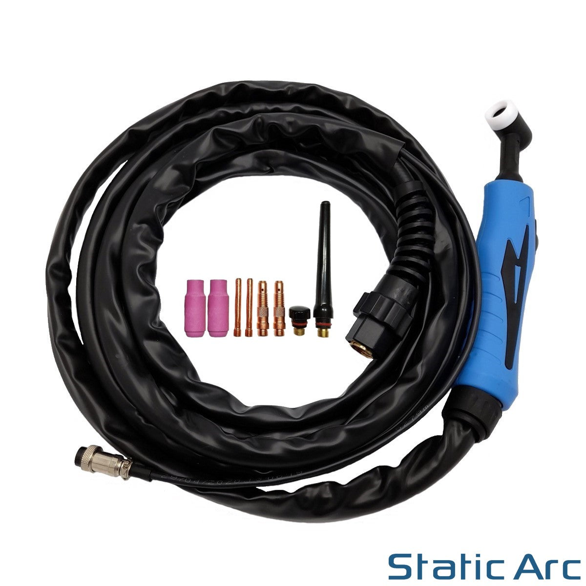 WP17F TIG WELDING TORCH FLEXIBLE HEAD GAS HF HIGH FREQUENCY TRIGGER ...