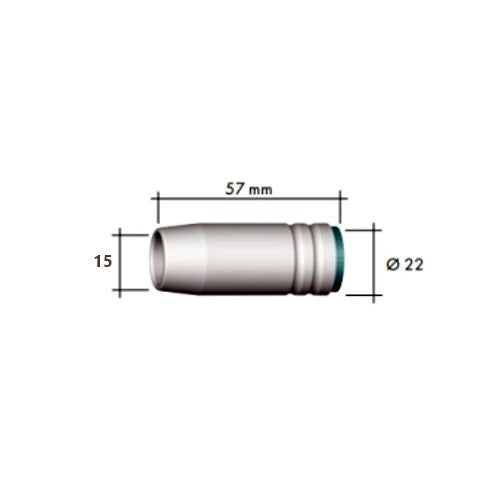 4x MB25 MIG WELDING NOZZLE SHROUD TORCH TIP COVER CAP CONICAL PUSH FIT